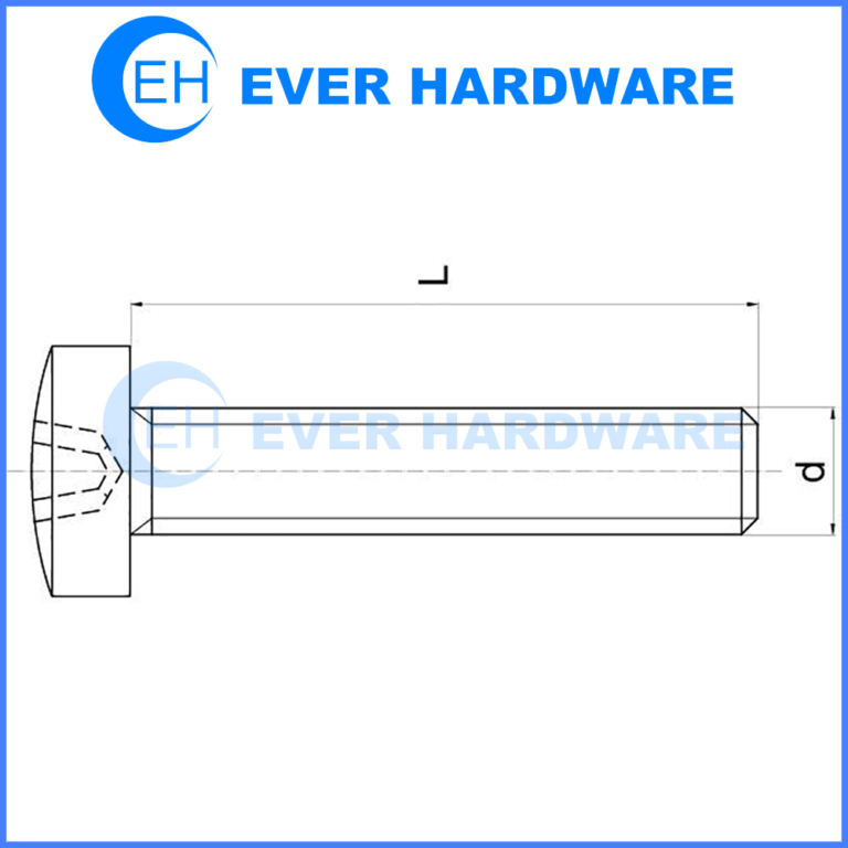 M5-0.8 DIN 7985 Phillips Drive Pan Head Stainless Steel Machine Screw